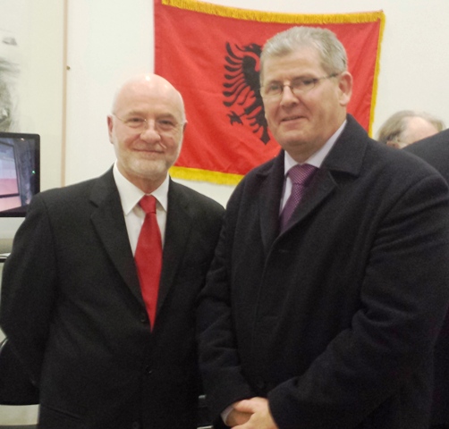 Cllr. Frank Fahy with the Albanian Ambassador to UK and Ireland Mr. Mal ...